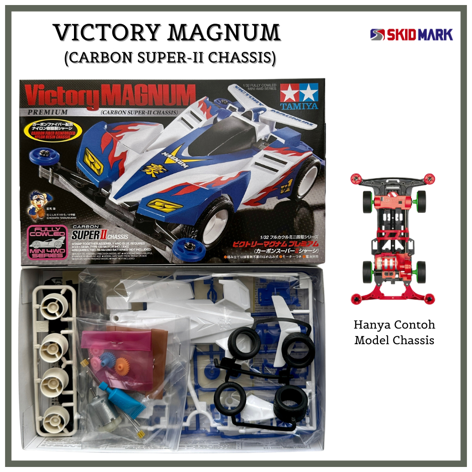 Jual Mobil Rakit Tamiya Mini 4WD - Victory Magnum Carbon Super II ...
