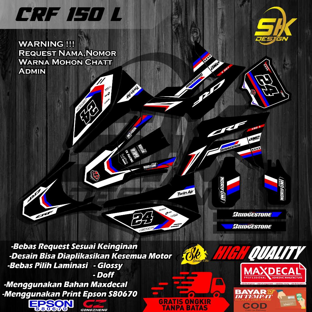 Jual DC 502 DECAL STICKER FULLBODY MOTOR HONDA CRF 150 L DESAIN VARIASI ...