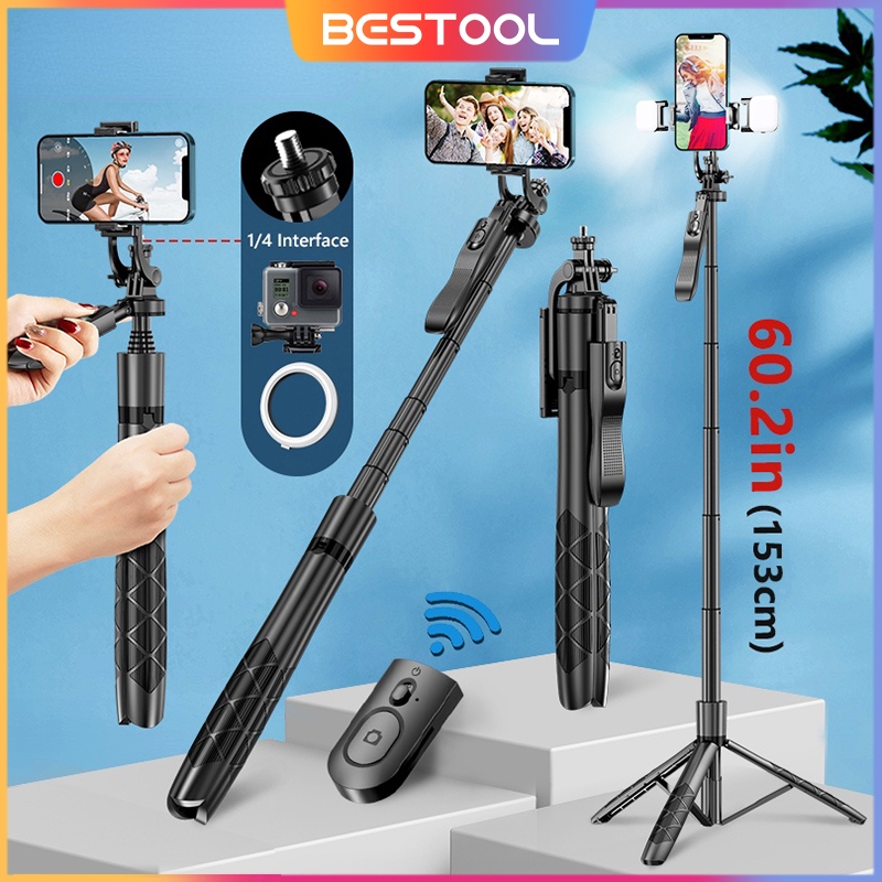 Jual BESTOOL L16 Tongsis Tripod Bluetooth Selfie Stick Remote Tripod HP Kamera DSLR Tongsis ...