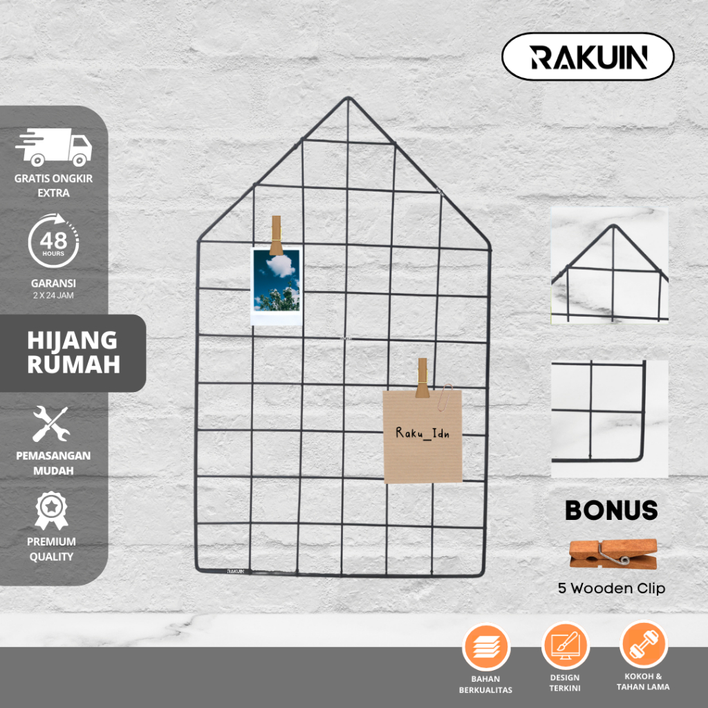 Jual HIJANG RUMAH - DEKORASI KAMAR/WALLGRID UNTUK NOTES , PAJANGAN FOTO ...