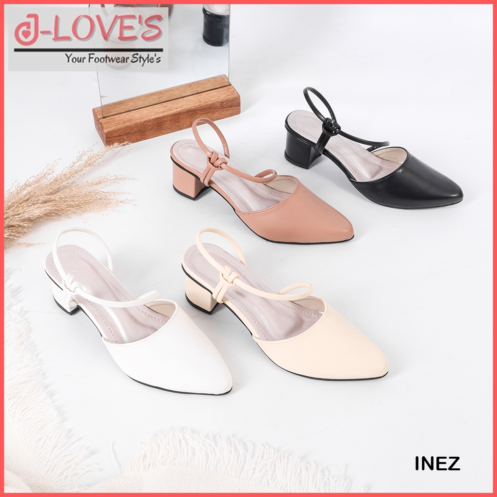 Jual Jloves Inez Sandal Mules Heels Wisuda Hak Tahu 5 Cm Haihil Pesta ...