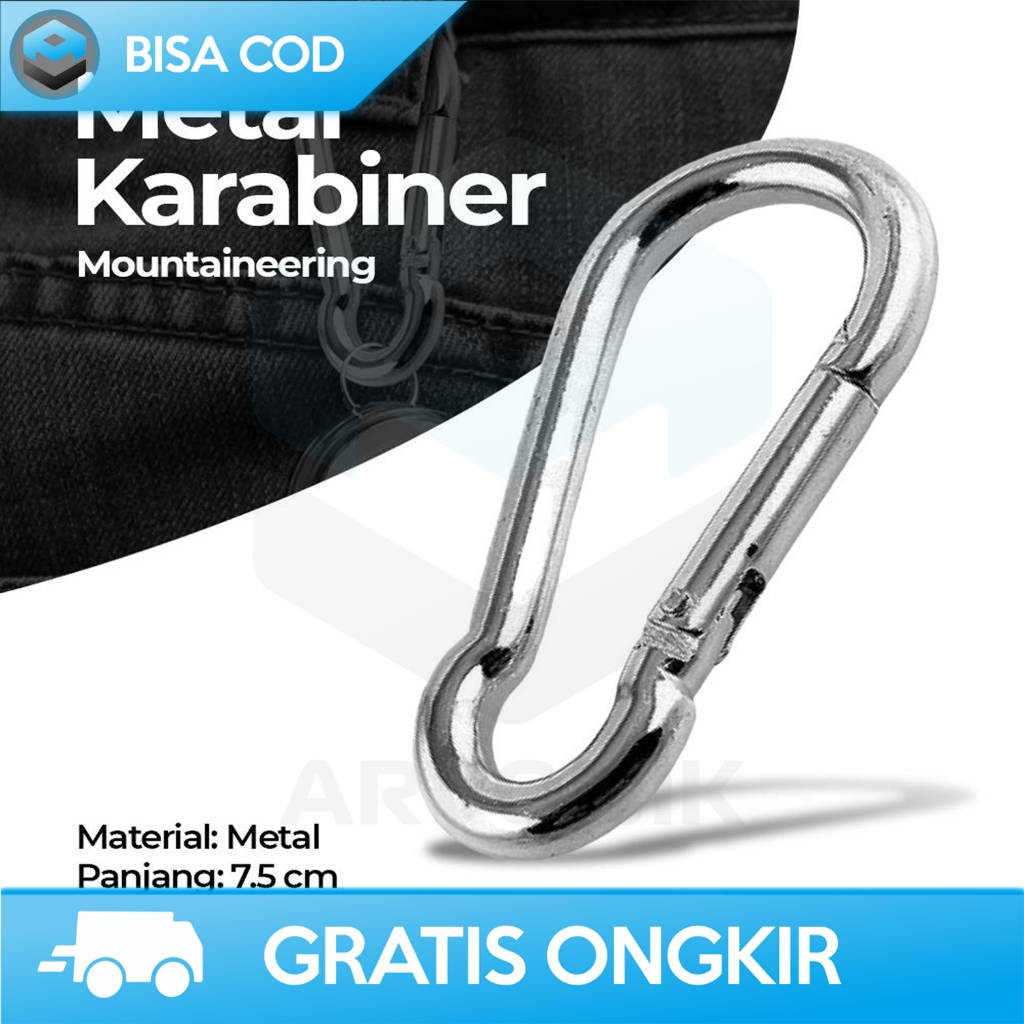 Jual CARABINER KEYCHAIN BESI METAL GANTUNGAN KUNCI KARABINER ...