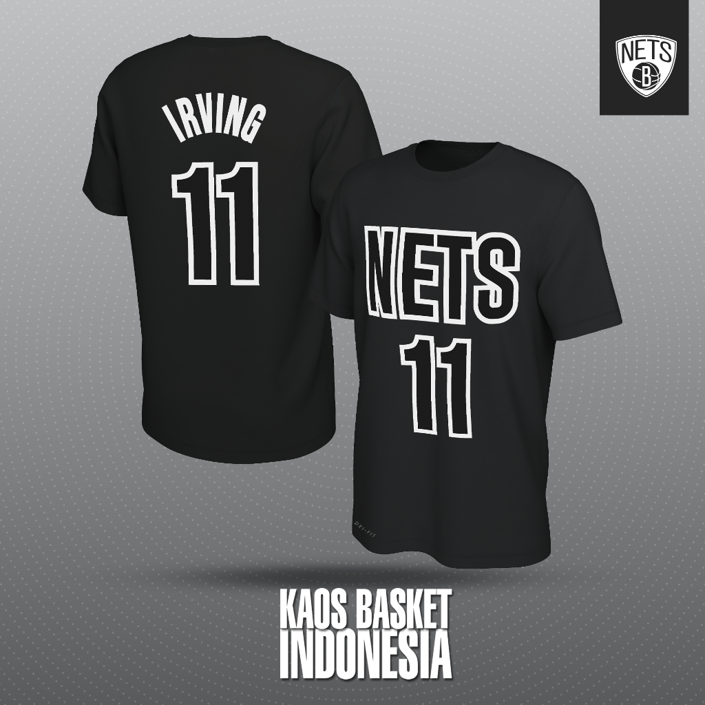 Jual Baju Basket Pria Wanita T shirt basket Kaos Brooklyn Nets Kyrie ...