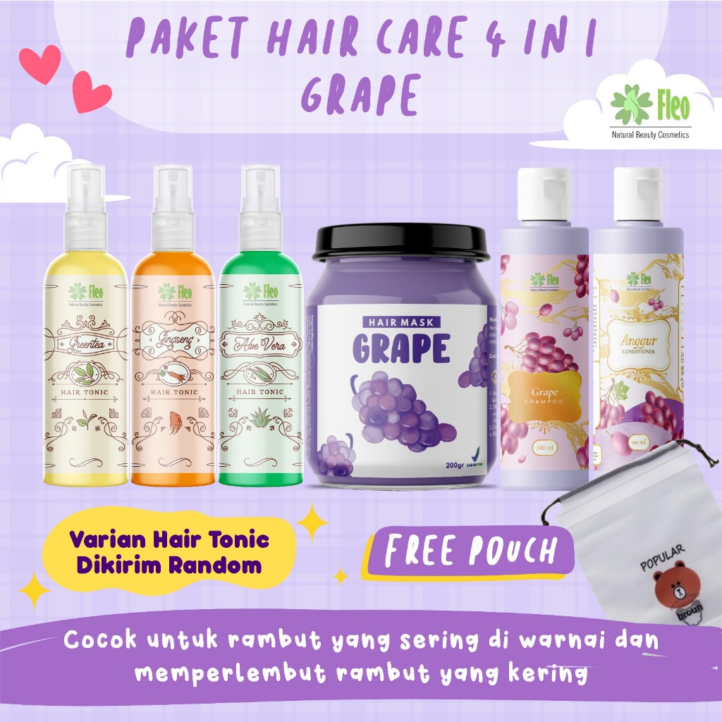 Jual [BPOM] PAKET HAIR CARE 4IN1 / PAKET HEMAT HAIR CARE FREE POUCH ...
