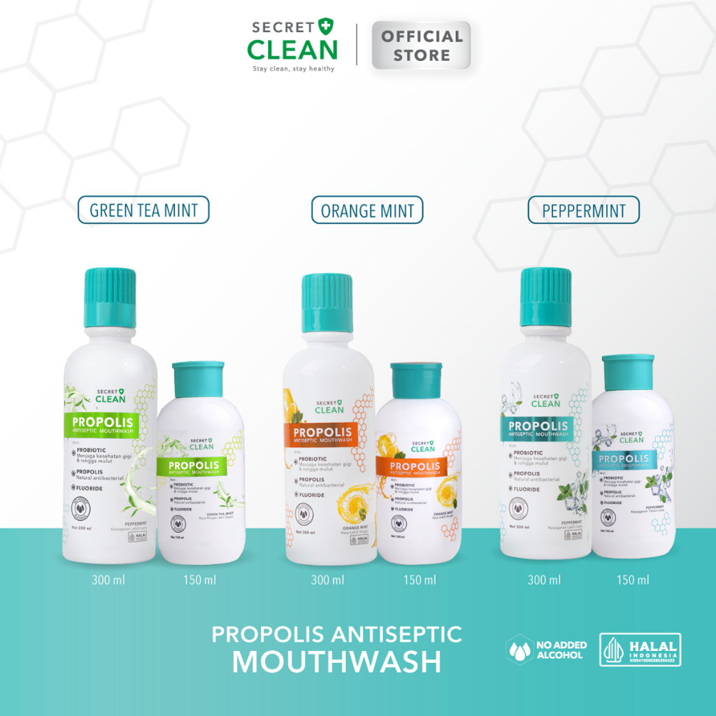 Jual Secret Clean Propolis Antiseptic Mouthwash 150ml | Shopee Indonesia