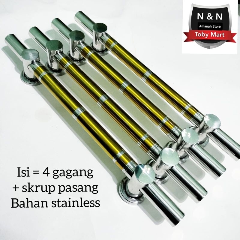 Jual 4 gagang 45CM Handle gagang pintu rumah stainless GOLD SLG ...