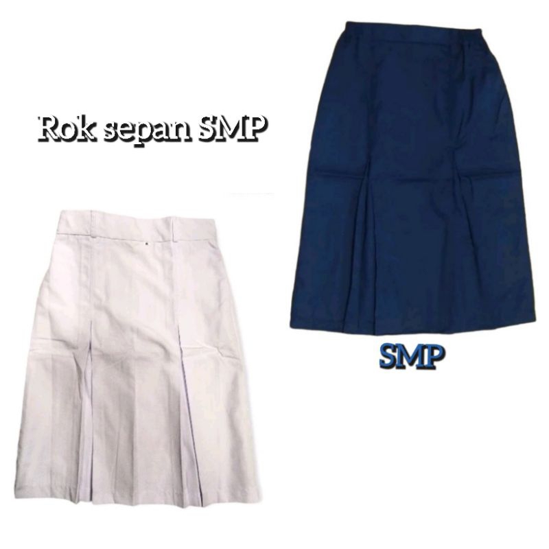 Jual ROK SERAGAM SEKOLAH SMP MAMPANK MODEL SEPAN ( BELAH DUA ) | Shopee ...