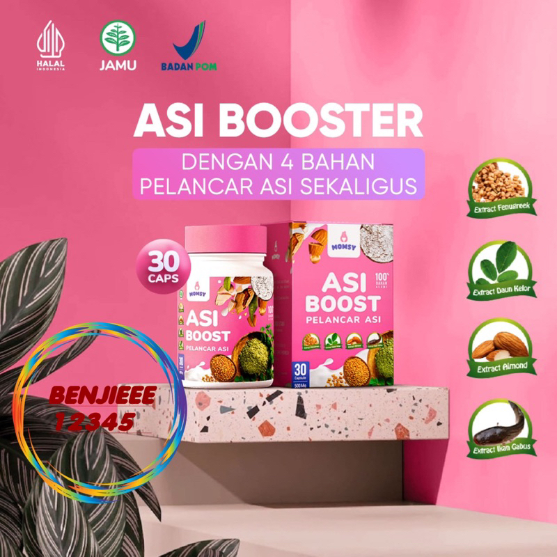 Jual MOMSY Asi Booster 30 CAPSULE Pelancar Asi BPOM Halal Momsy momsy ...