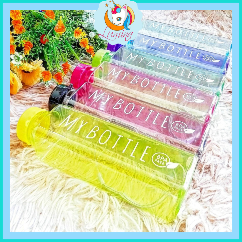 Jual My Bottle Kotak Tutup Bulat 500ml Warna Bening Botol Minum ...