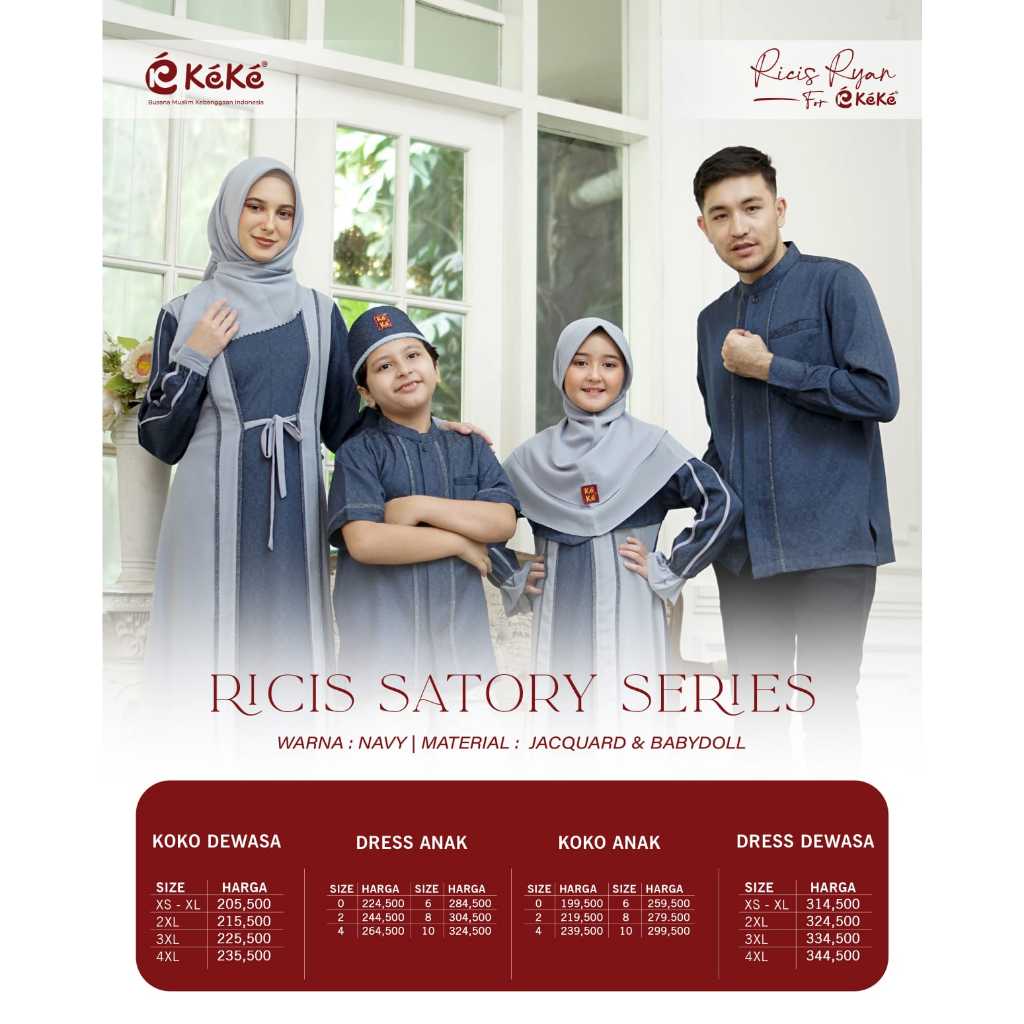 Jual SARIMBIT KEKE TERBARU 2024 RICIS SATORY SERIES NAVY | Shopee Indonesia