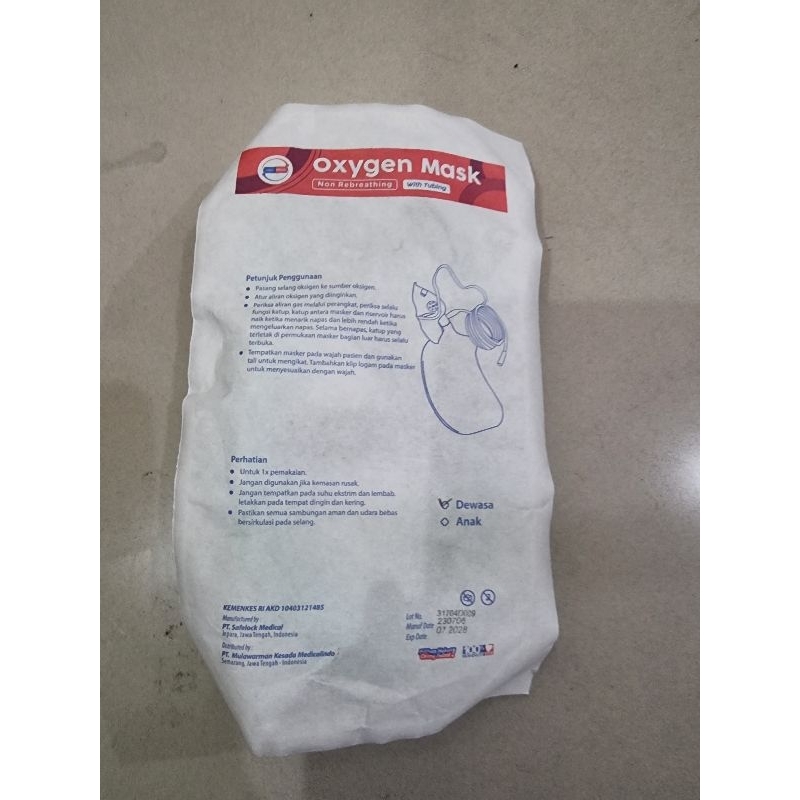 Jual Masker Oksigen Anak Dewasa Non Rebreathing Mask Anak Dewasa NRM ...