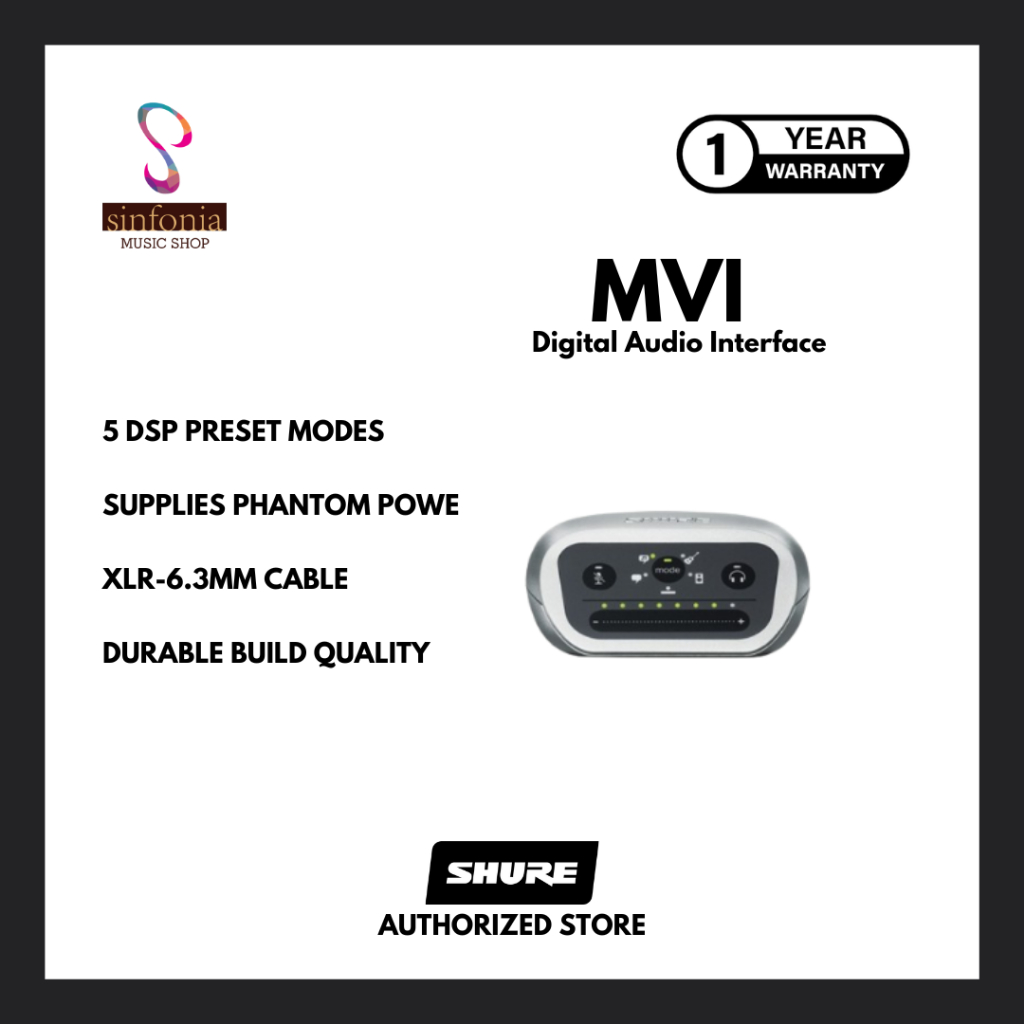 Jual Shure MVI-DIG-A with Digital Audio Interface | Shopee Indonesia