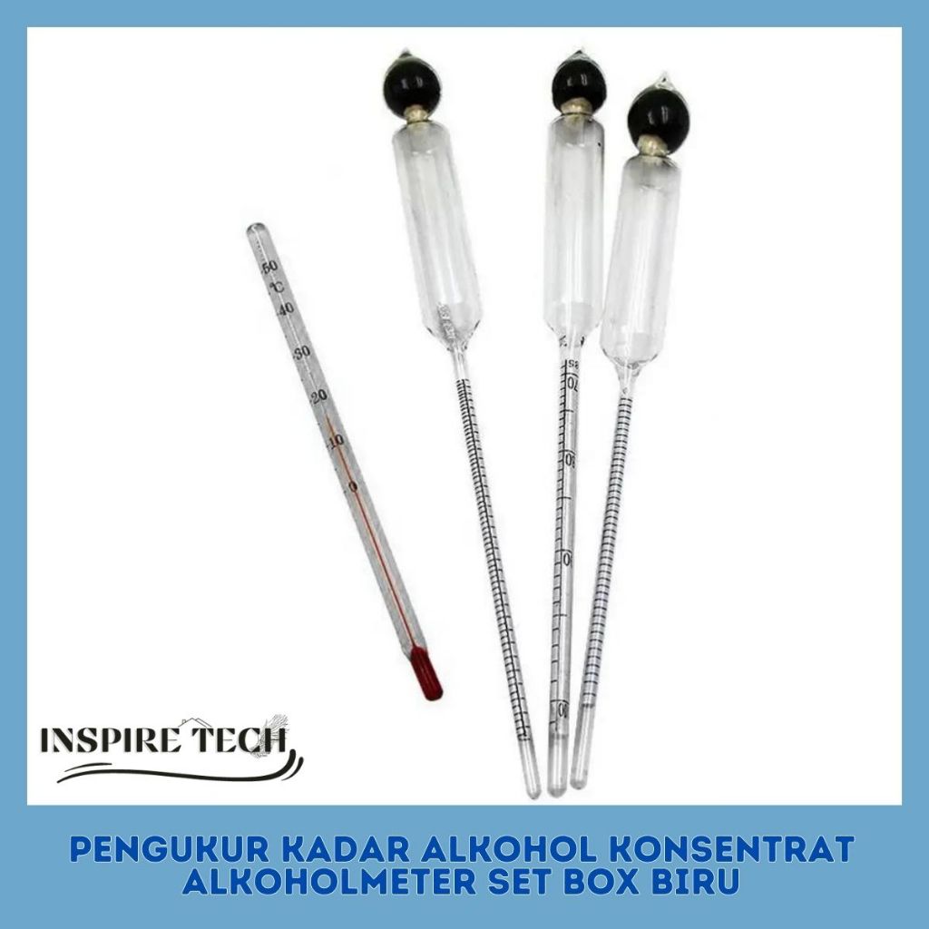 Jual Alkohol Meter 0 - 100% Hydrometer Alat Ukur Uji Kadar Alkohol ...