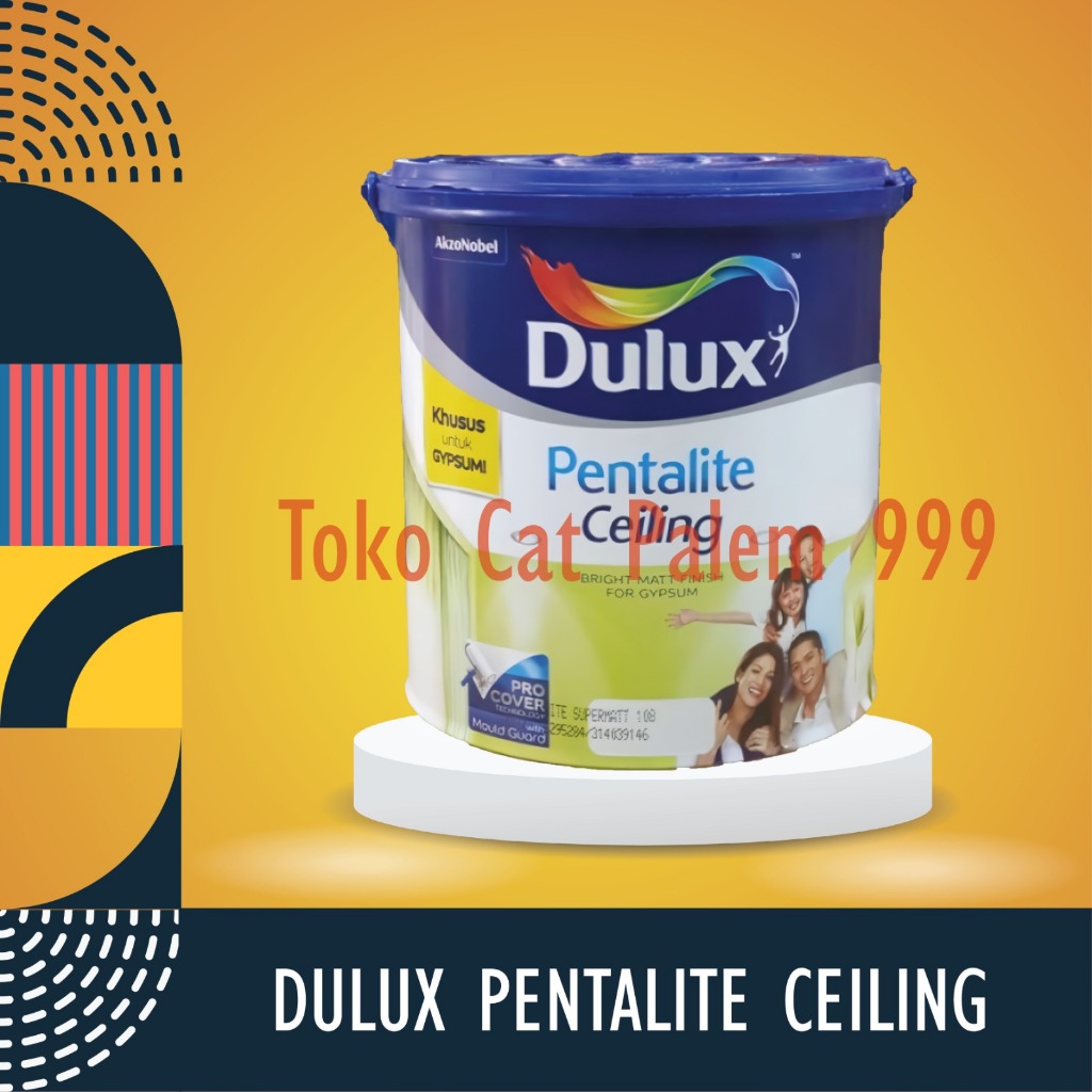 Jual DULUX PENTALITE CEILING WHITE SUPERMATT CAT PLAFOND /GYPSUM 5KG ...