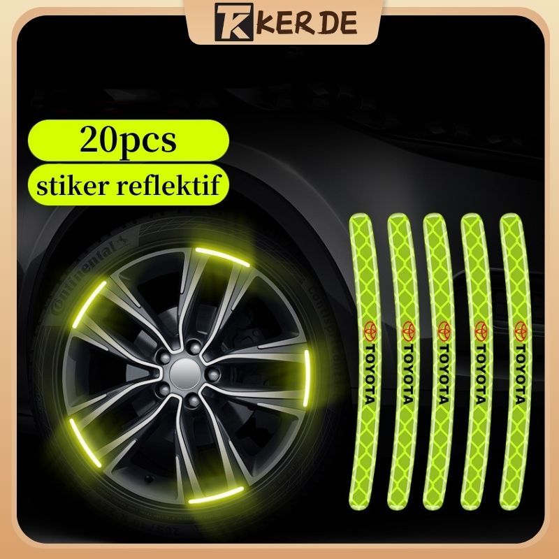 Jual 20Pcs Stiker Reflektif Ban / Velg Mobil Sticker Reflector / Stiker ...
