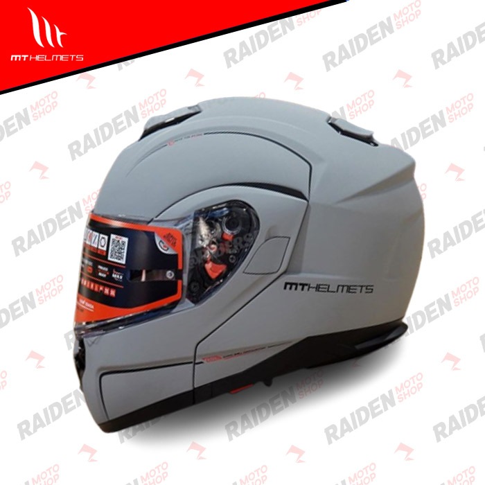Jual Mt Helmets ATOM SV Matt Gray A12 Modular Helmet | Shopee Indonesia