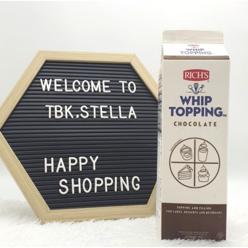 Jual RICH WHIP TOPPING CHOCOLATE / WHIPPING CREAM COKLAT (907 GR ...