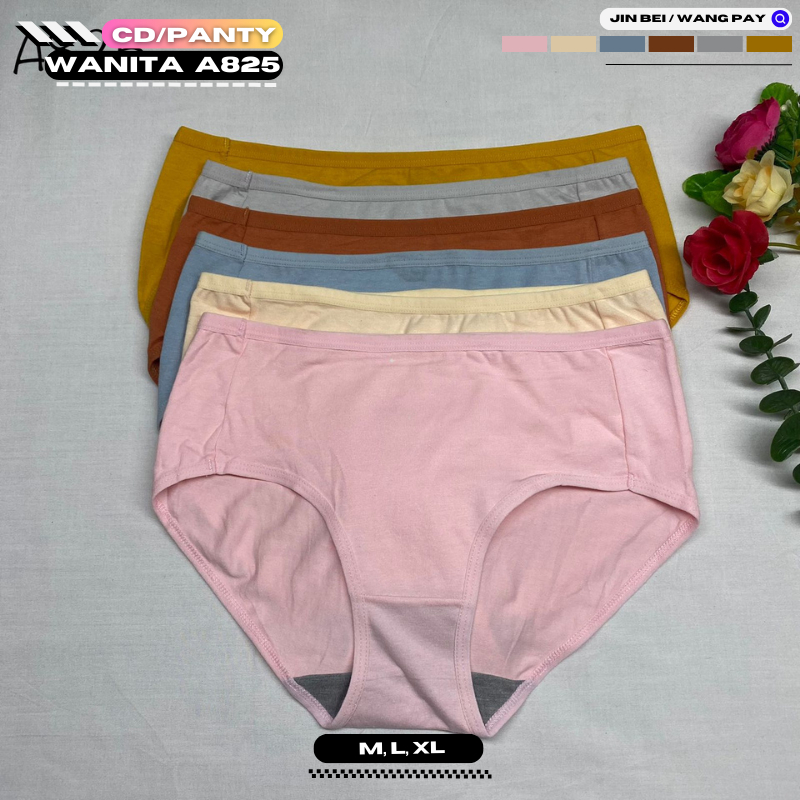 Jual CD / CELANA DALAM WANITA A825 UKURAN M-XL ( 30 X 24) TERDAPAT 6 WARNA BAHAN SOFT IMPORT ...