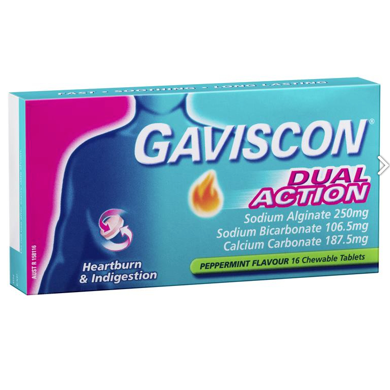 Jual Gaviscon Dual Action Chewable Tablets Peppermint | Shopee Indonesia