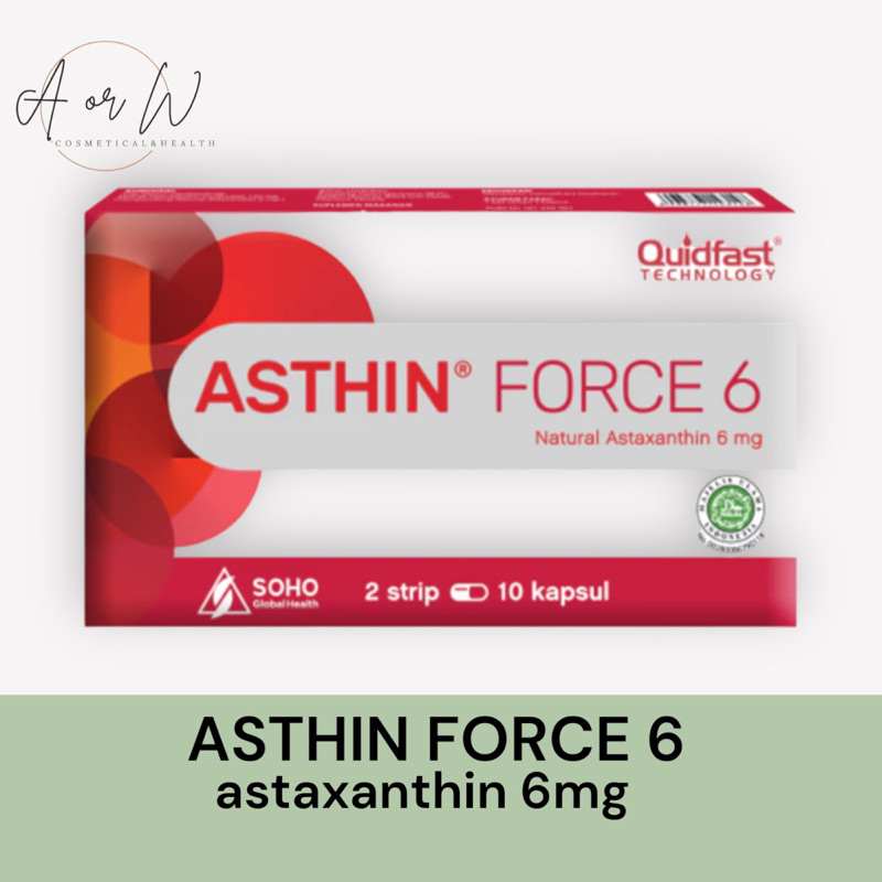 Jual ASTHIN FORCE 6mg NATURAL ASTAXANTHIN | Shopee Indonesia