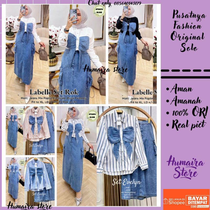 Jual RESTOCK • EVELYN LABELLE SETELAN ROK BY ATHAYA HIJAB • NAVITA ...