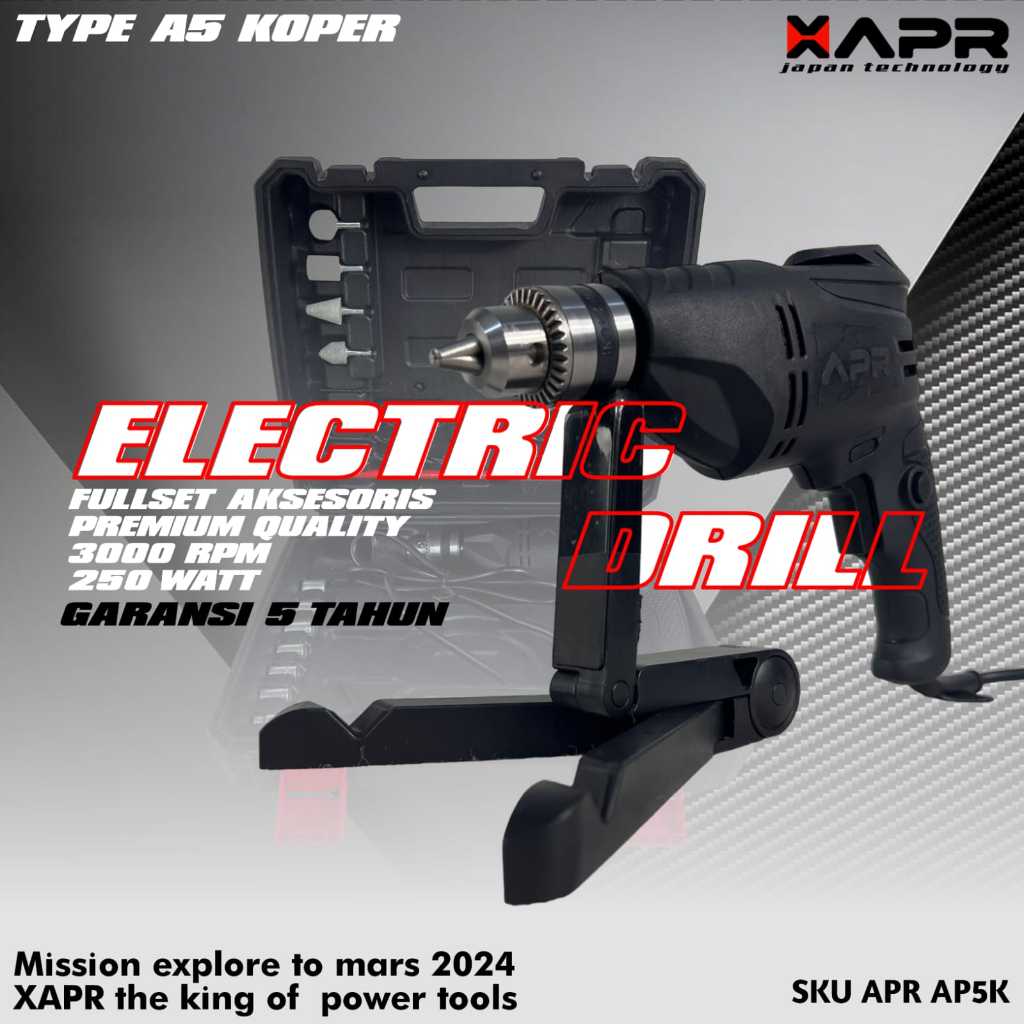 Jual Mesin Bor APR Japan Bor Listrik 10mm Fullset Koper Garansi Resmi ...