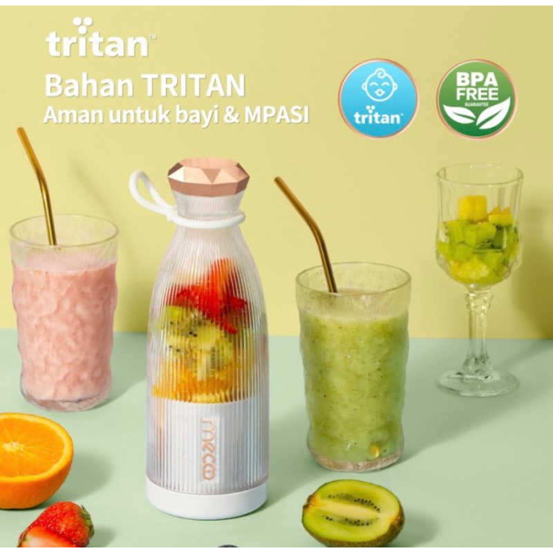 Jual Mecoo Rechargeable Mini Portable Juicer 300 ML Tritan Baby Food ...