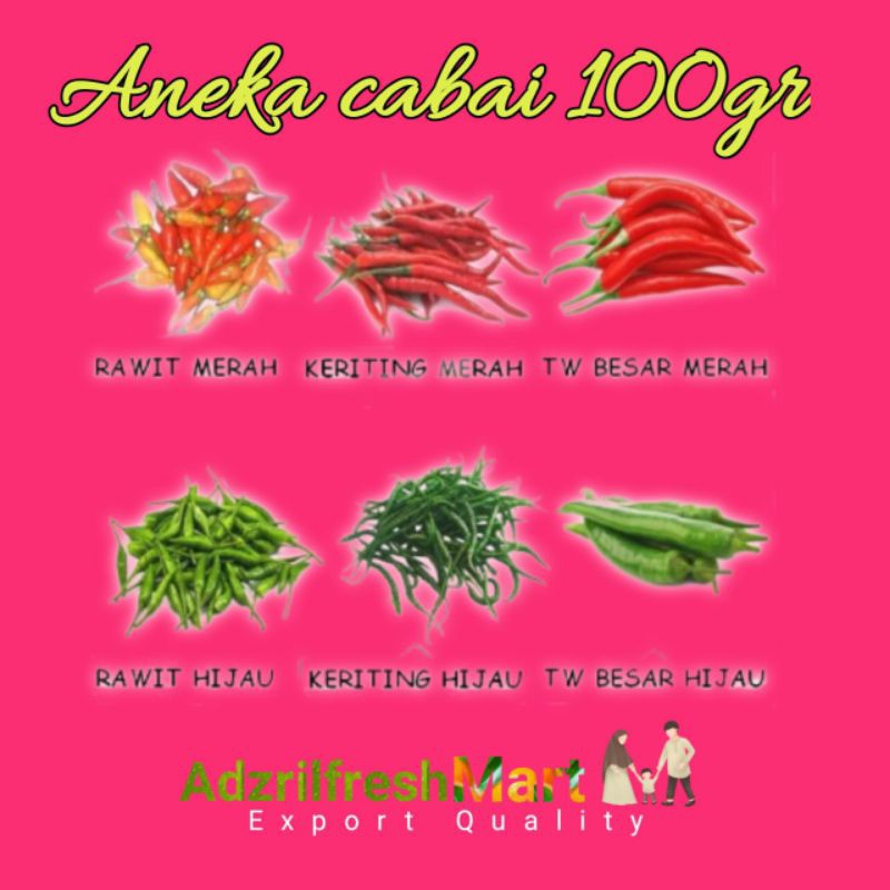 Jual ANEKA CABE ( 100gr ) | Shopee Indonesia