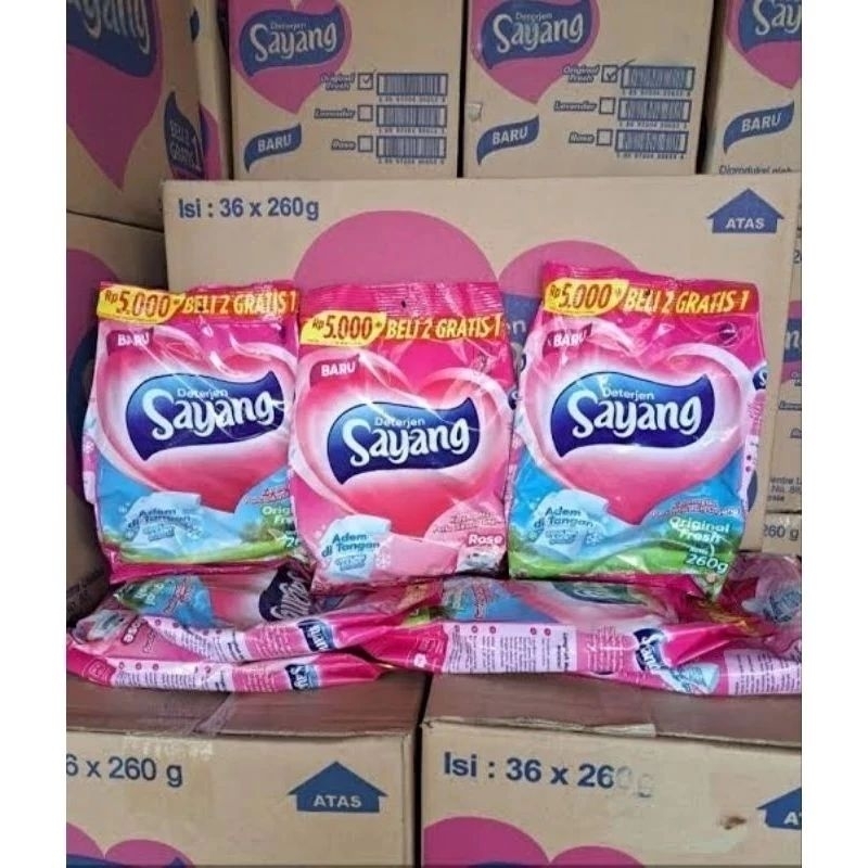 Jual sayang detergent bubuk (dapat 3pcs) | Shopee Indonesia
