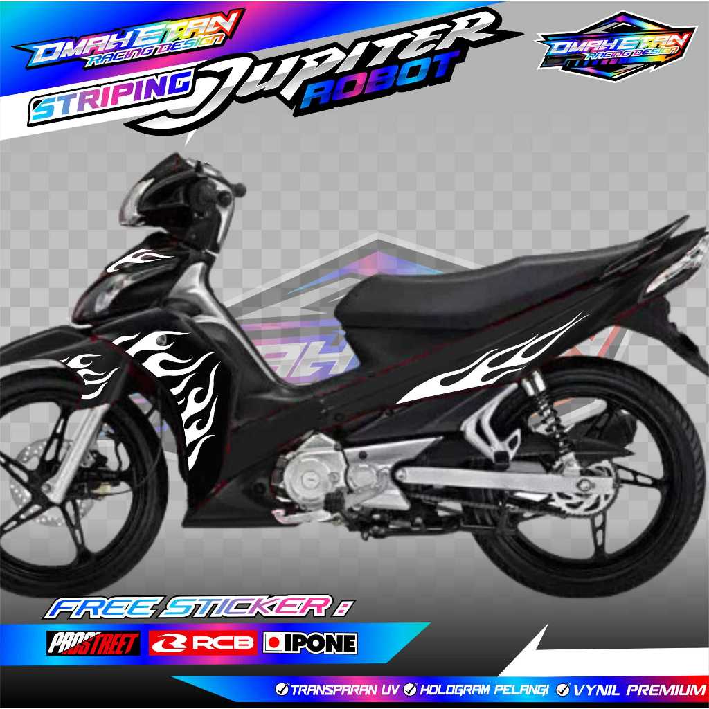 Jual STRIPING VARIASI YAMAHA JUPITER ROBOT DESAIN API / STICKER LIST ...