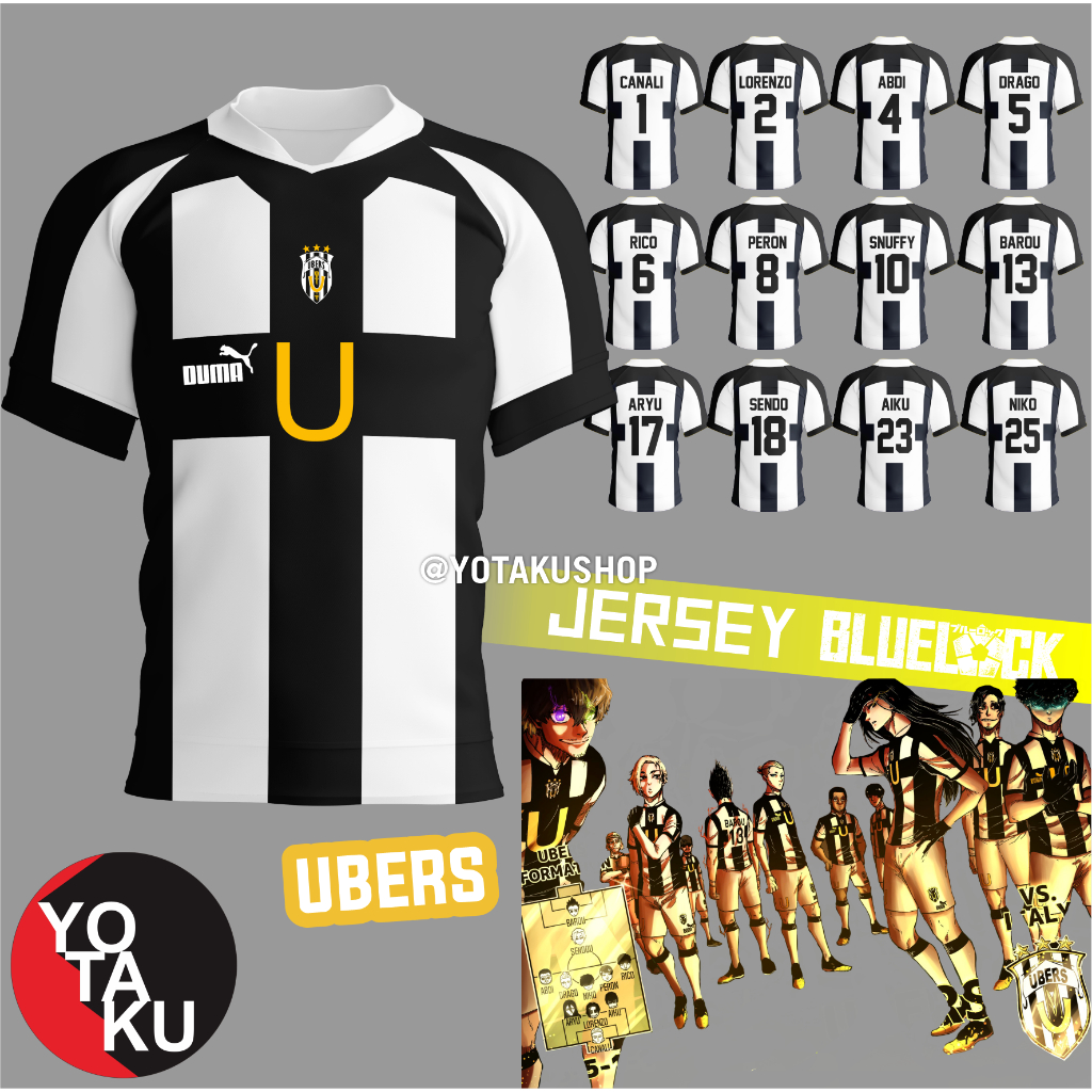 Jual Jersey Anime Cosplay Blue Lock UBERS Seri 2 Barou Aryu YOTAKUSHOP ...