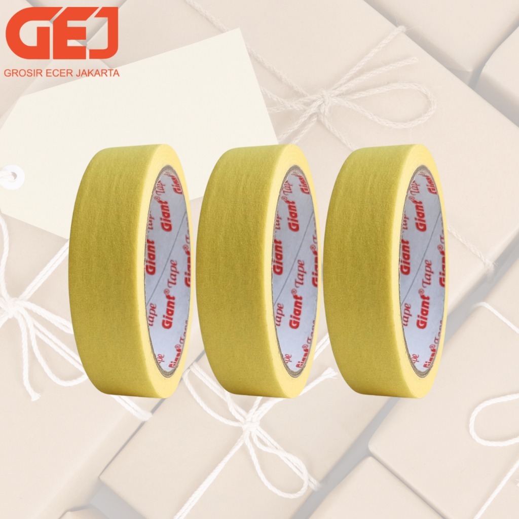 Jual Lakban Kertas Masking Tape Merk GIANT Tape 23 mm x 18 Meter ...