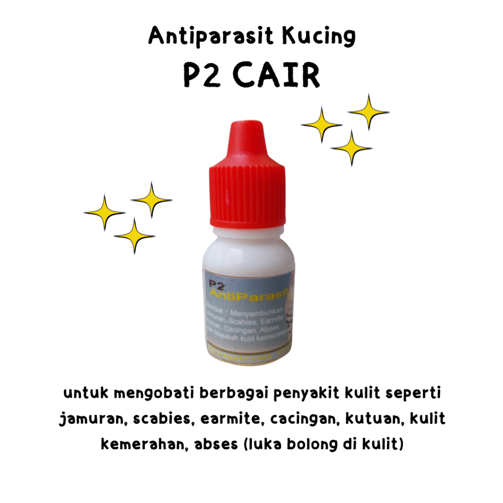 Jual Antiparasit P2 Cair - Obat Jamur Kucing / Kutu / Scabies ...