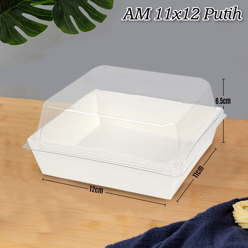 Jual AM Putih| 11 X 12| 7 x 14| 7 x 17 | Box Mika| Kotak Kue Mika (1 ...