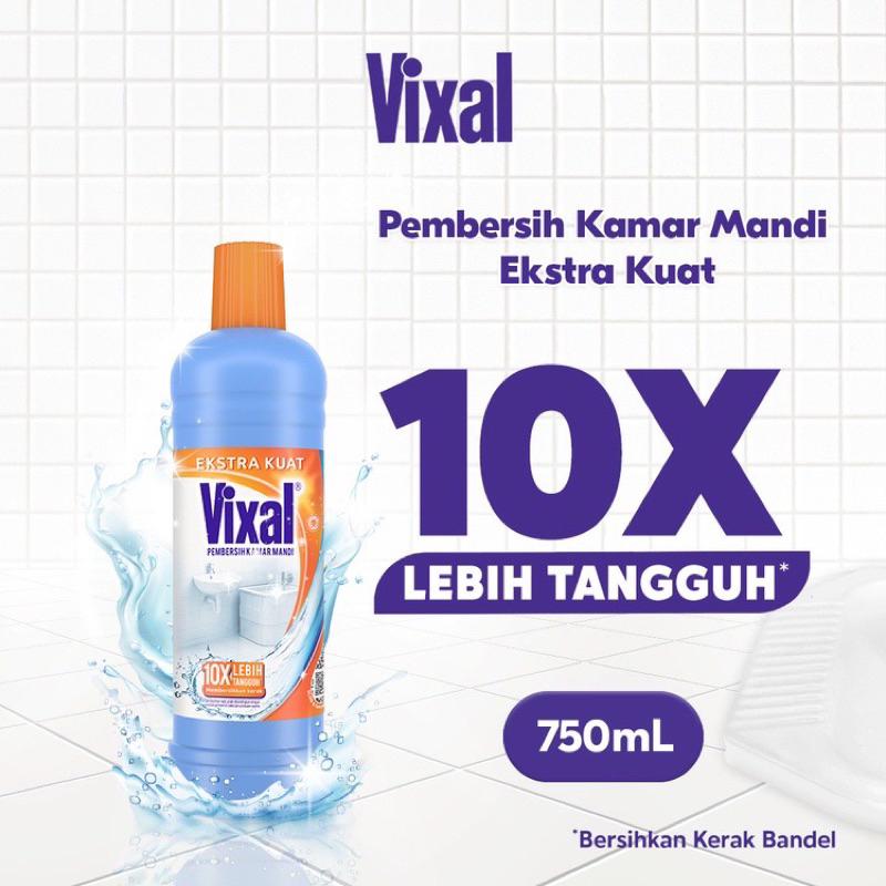 Jual (COD) Vixal Pembersih Porselen Kamar Mandi&Kerak Kamar Mandi 750ml | Shopee Indonesia