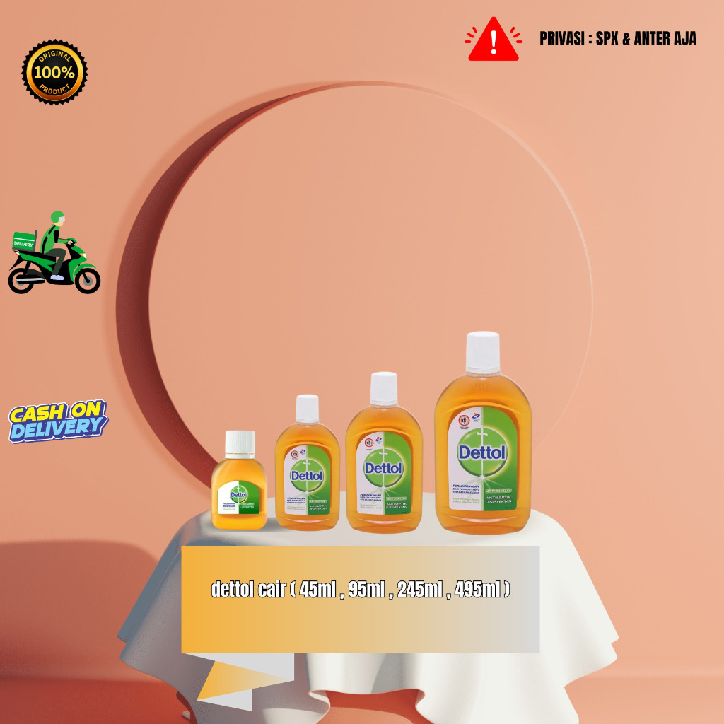 Jual DETTOL ANTISEPTIC LIQUID CAIR 45 ML,95 ML,245 ML | Shopee Indonesia