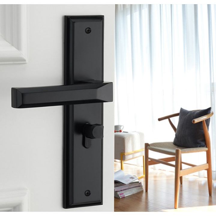 Jual Gagang Pintu Gaya Hitam Full Set / Kunci Pintu Door lock Handle ...