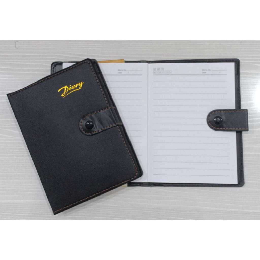 Jual BUKU KERJA / AGENDA KANCING / NOTEBOOK KULIT KANCING ukuran 13 x ...