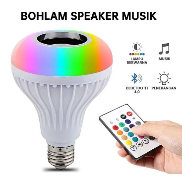 Jual LAMPU 7 WARNA SPEAKER BLUETOOTH / BOHLAM MUSIC RGB KOMBINASI 13 ...