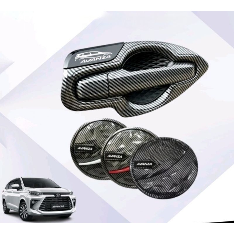 Jual Paket handle keyless +outer+tank cover carbon Avanza,Xenia,Veloz 2022 - 2024. | Shopee ...