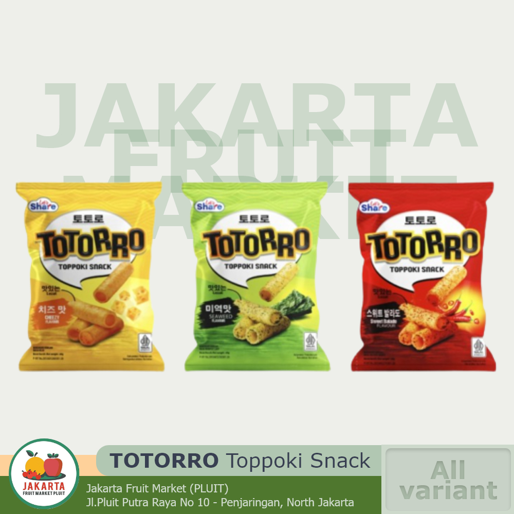 Jual TOTORRO Toppoki Snack All / Seaweed / Cheezy / Sweet Balado ...