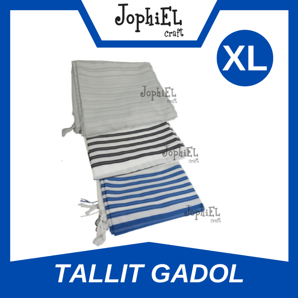 Jual [READY] TALLIT GADOL TSITSIT ATRIBUT IBADAH JUBAH DOA TALLIT PRIA ...