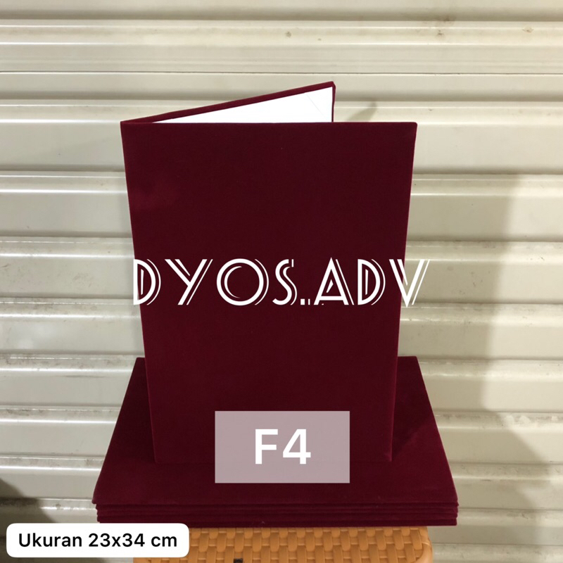 Jual Map beludru (merah maroon) map upacara map kantor map sekolah F4 ...