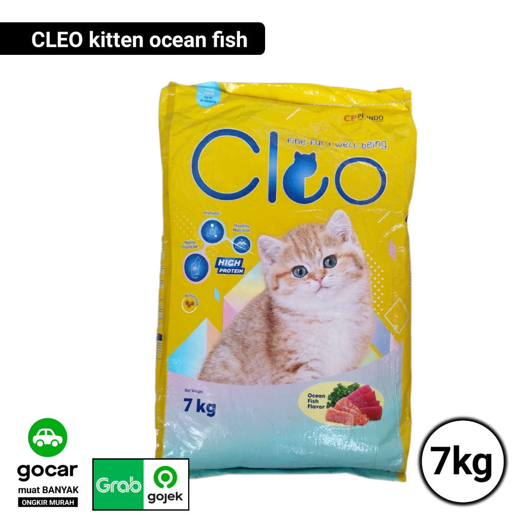 Jual CLEO KITTEN OCEAN FISH 7KG CAT FOOD khusus GOJEK / GRAB | Shopee ...