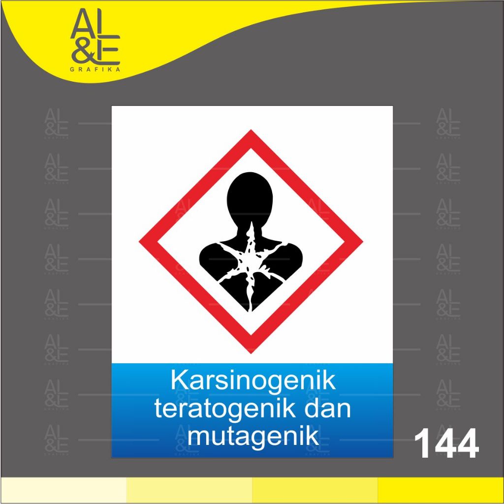 Jual 144 - STIKER KARSINOGENIK TERAROGENIK - SIMBOL LIMBAH B3 - VINYL ...