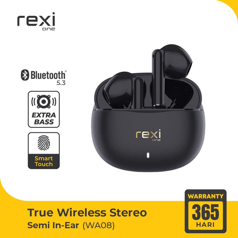 Jual rexione WA08 Extra Bass True Wireless Stereo Earphone Black ...