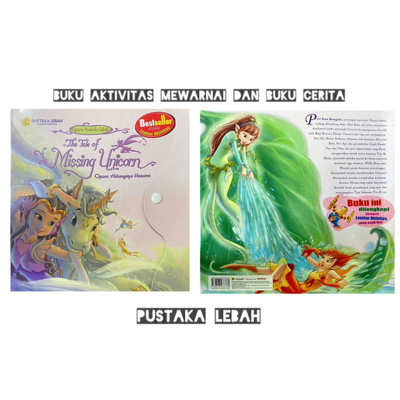 Jual PUSTAKA LEBAH THE TALE OF MISSING UNICORN/ MEWARNAI DAN BUKU ...