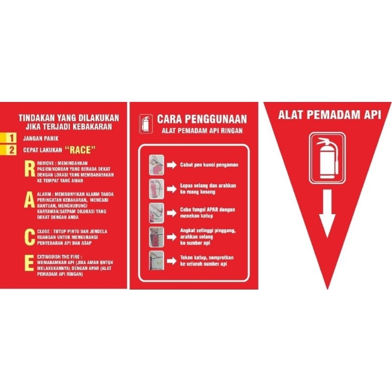 Jual Stiker Cara Penggunaan Alat Pemadam Api Ringan APAR | Shopee Indonesia