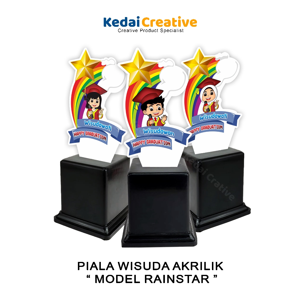 Jual Kedai Creative Piala Akrilik Model RAINSTAR NON LOGO Plakat ...