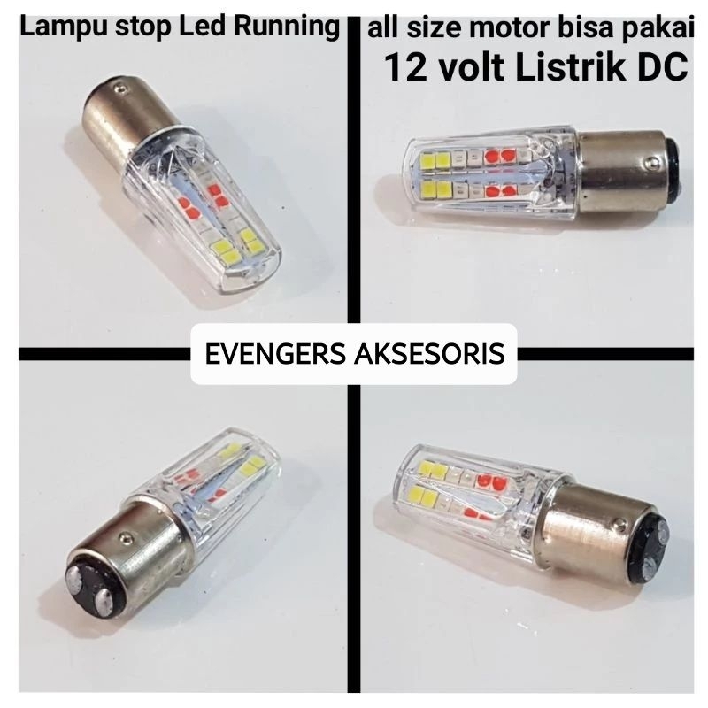 Jual LAMPU STOP BELAKANG LED RUNING DC MOTOR/BOLAM LAMPU REM BELAKANG LED RUNNING DC UNIVERSAL ...